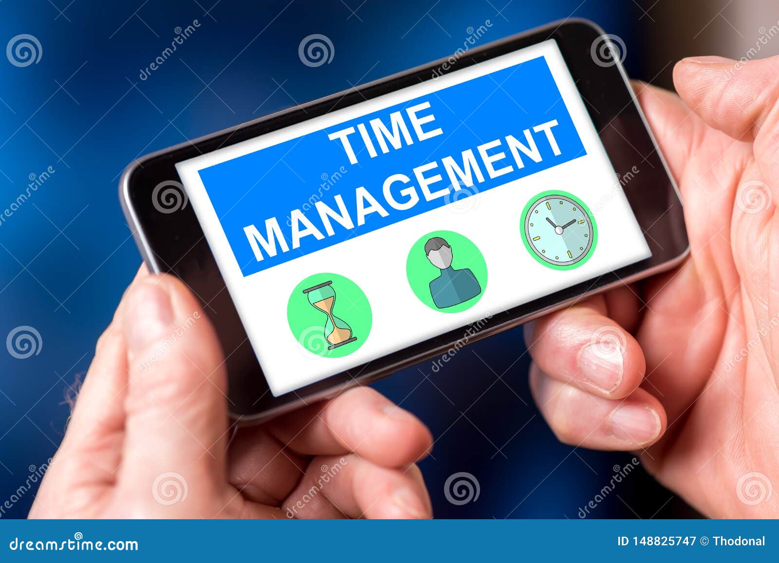Time Management Concept on a Smartphone Stock Image - Image of ...