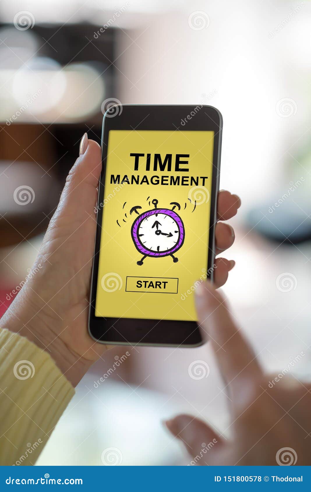 Time Management Concept on a Smartphone Stock Photo - Image of mobile ...