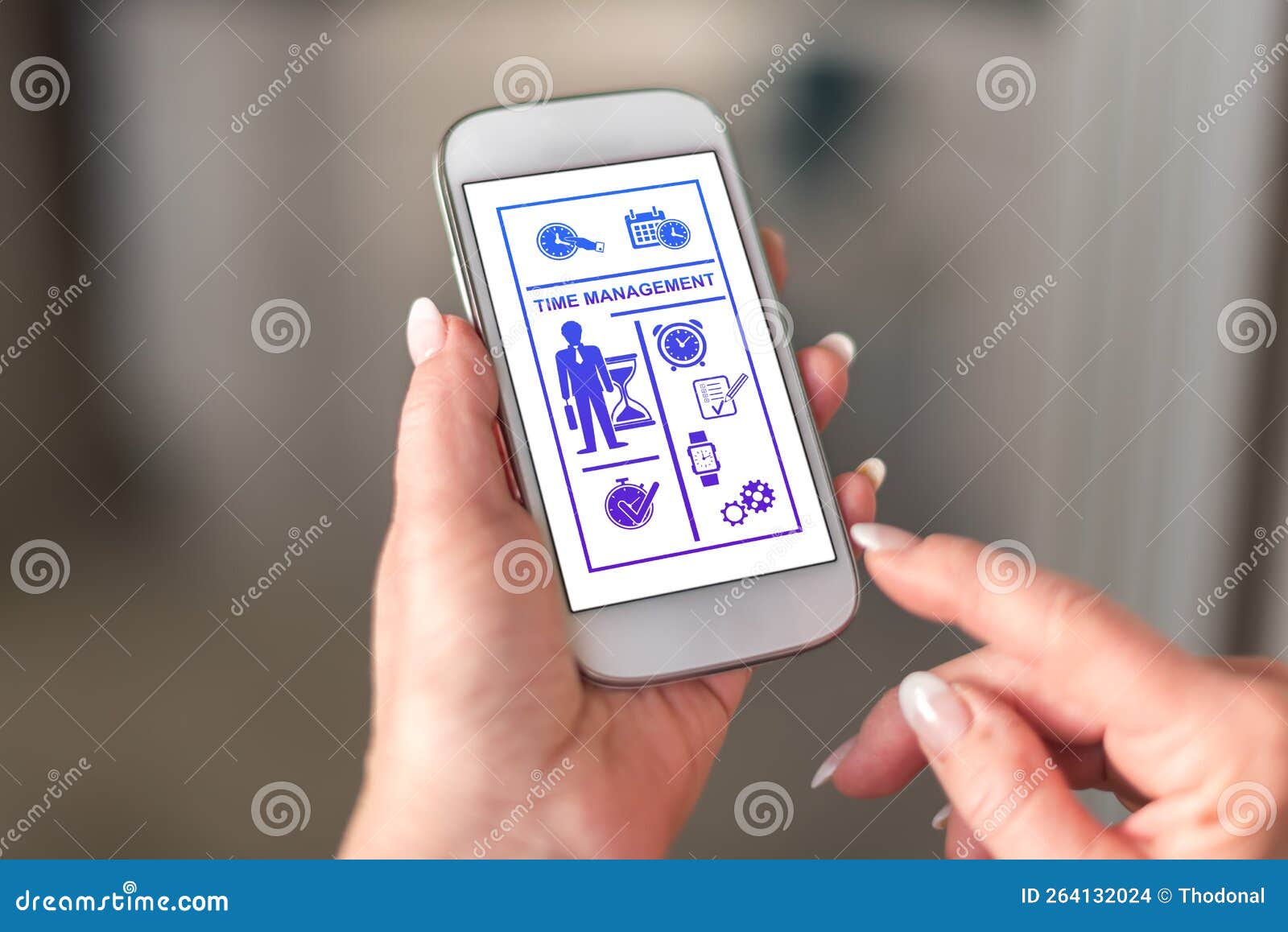 Time Management Concept on a Smartphone Stock Photo - Image of ...