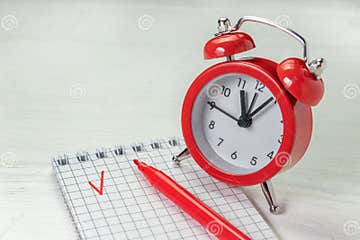 Time Management Concept. Time To Complete the Task. Check List ...