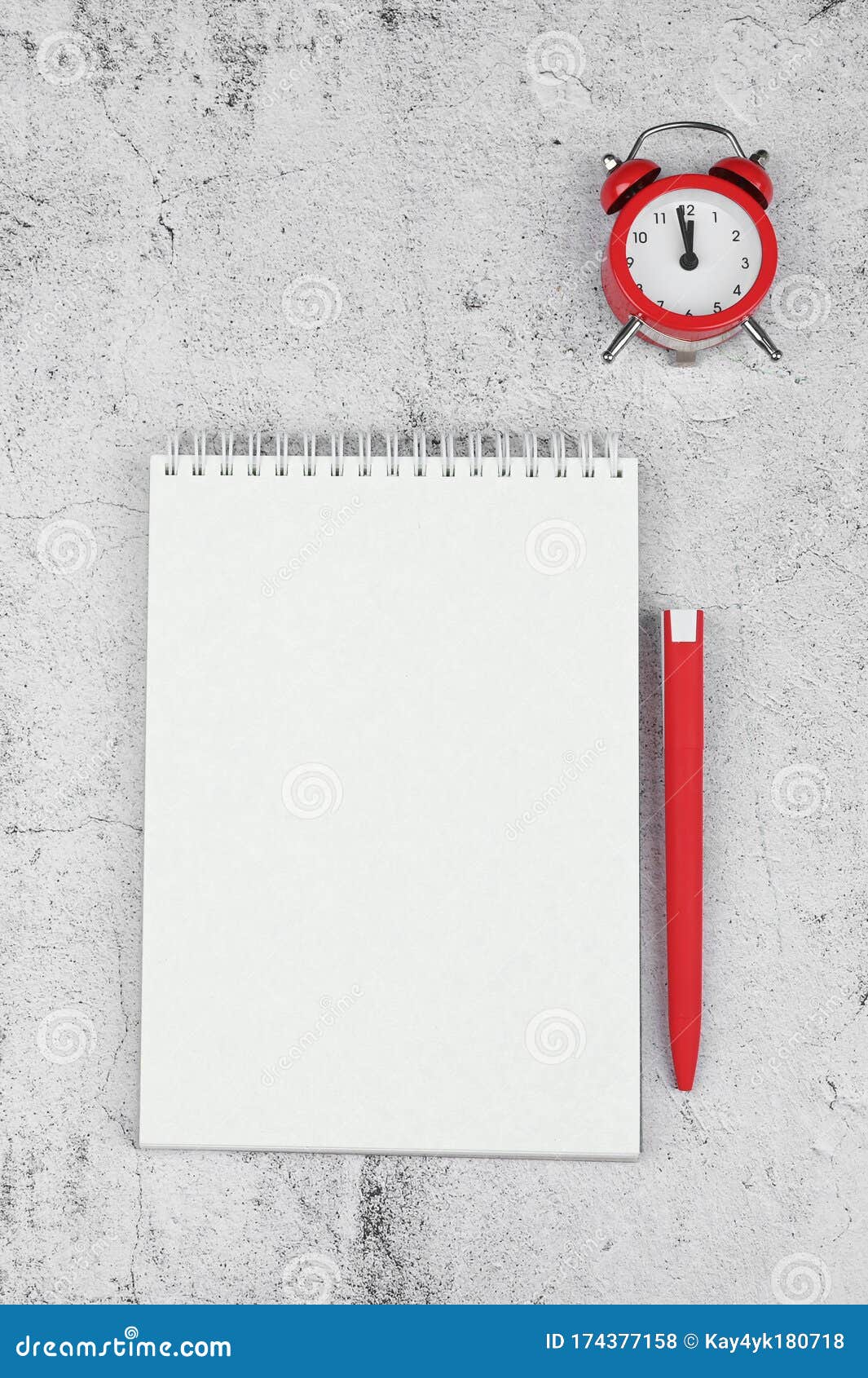 Time Management Concept. To-do List: Red Alarm Clock, Pencil and ...