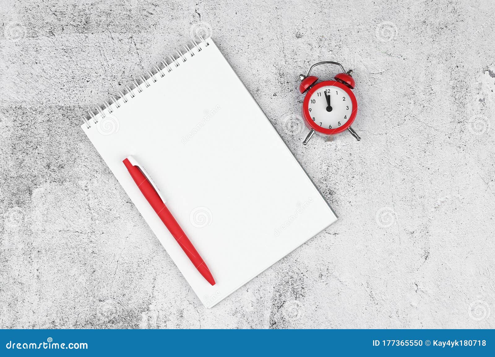Time Management Concept. To-do List: Red Alarm Clock, Pencil and ...