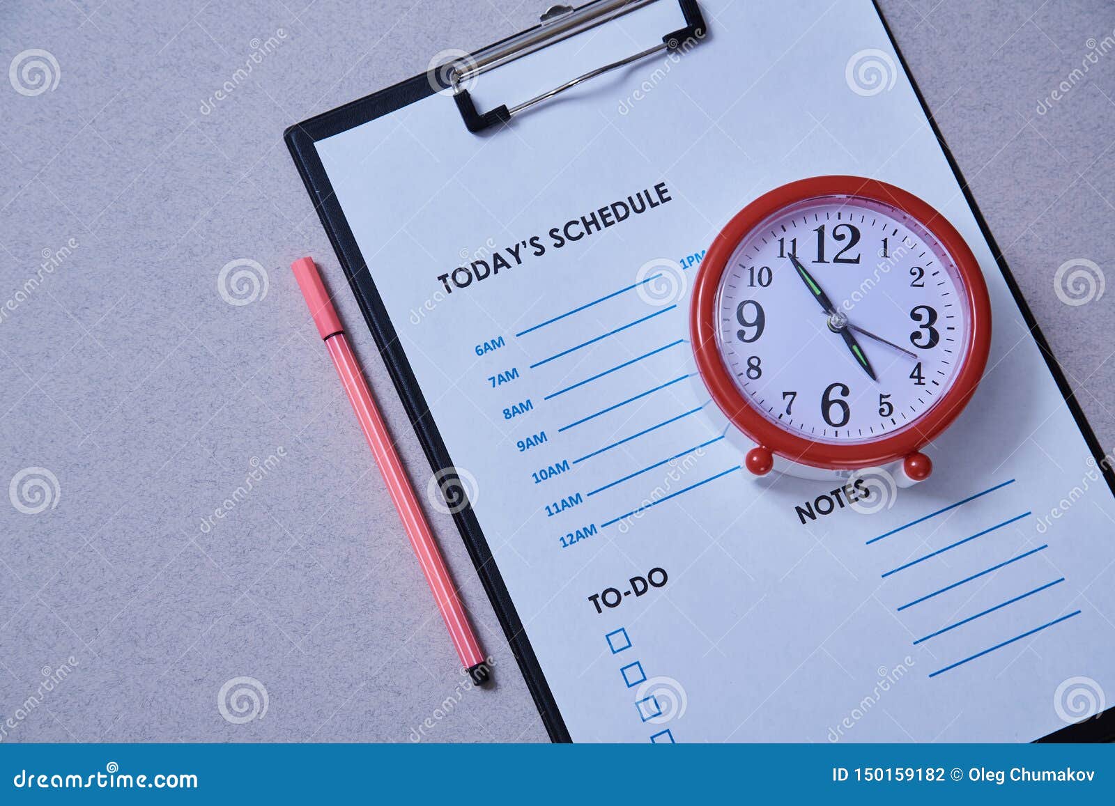 Time Management Deadline And Schedule Concept: Alarm Clock On The ...