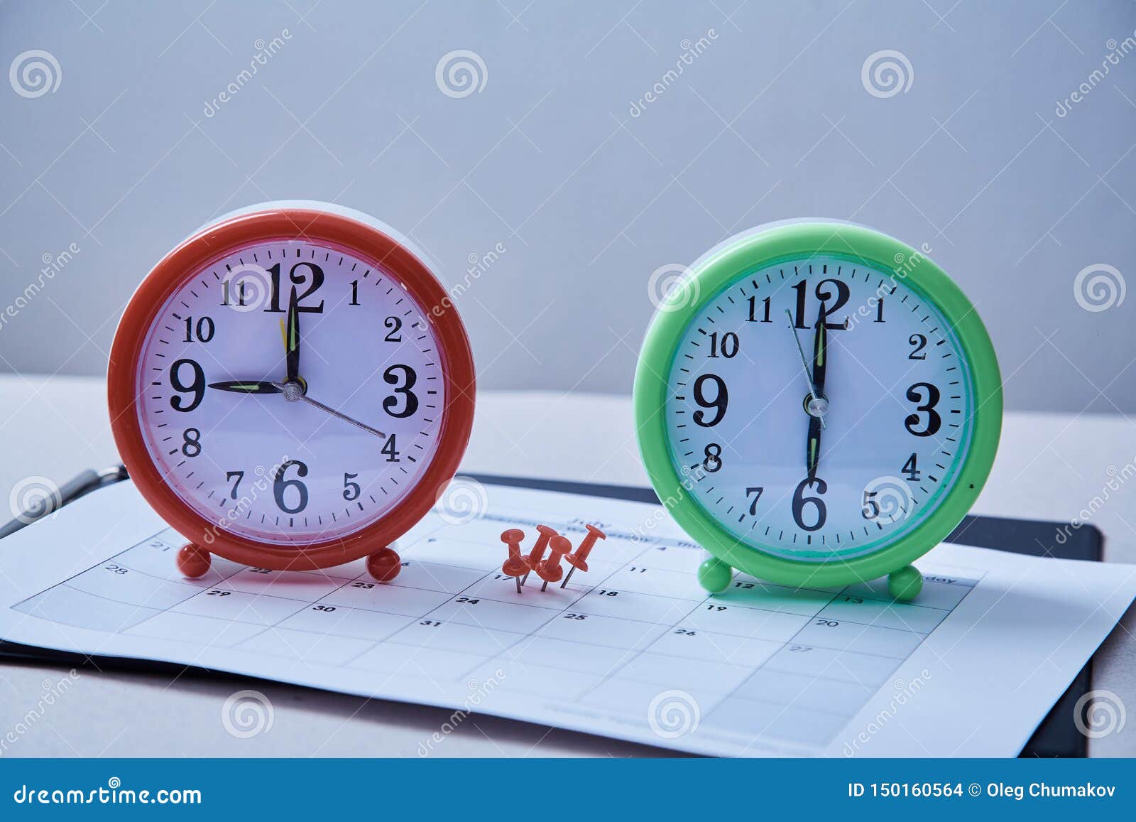 Time Management Deadline and Schedule Concept: Red Pushpins between Two ...
