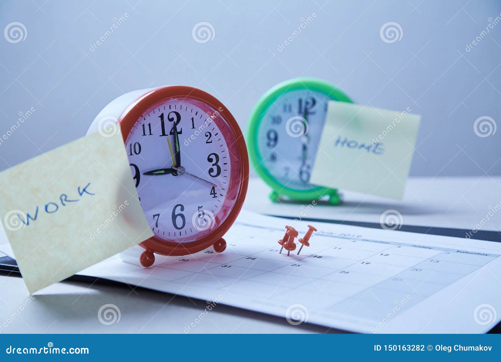 Time Management Deadline and Schedule Concept: Stickers Pasted on the ...