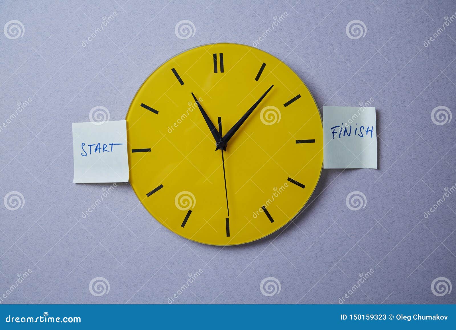 Time Management Deadline and Schedule Concept: Yellow Clock Covered ...