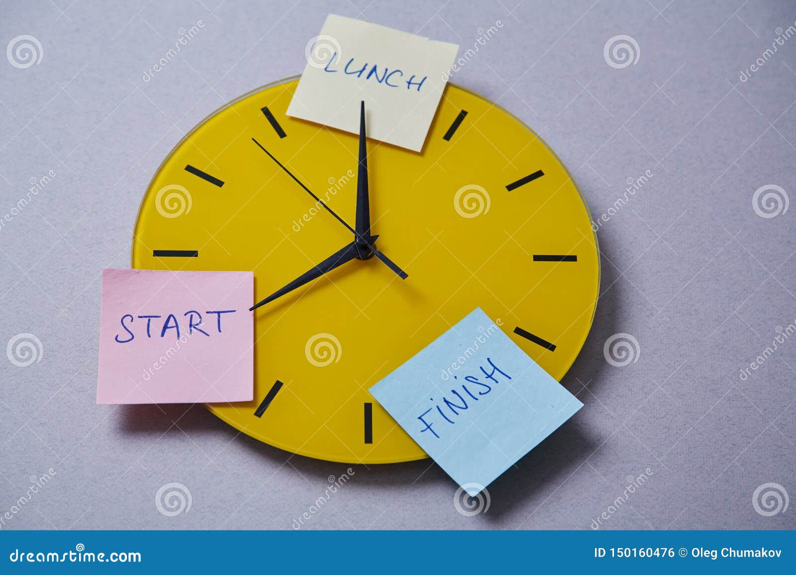 Time Management Deadline and Schedule Concept: Yellow Clock Covered ...