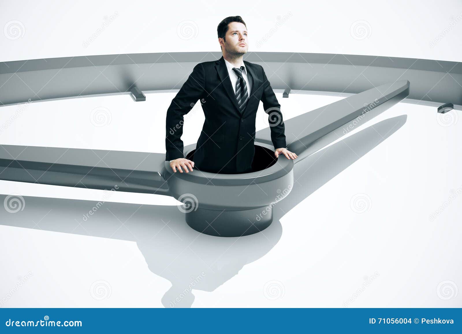 Time Management Drowning Businessman Stock Illustration - Illustration ...