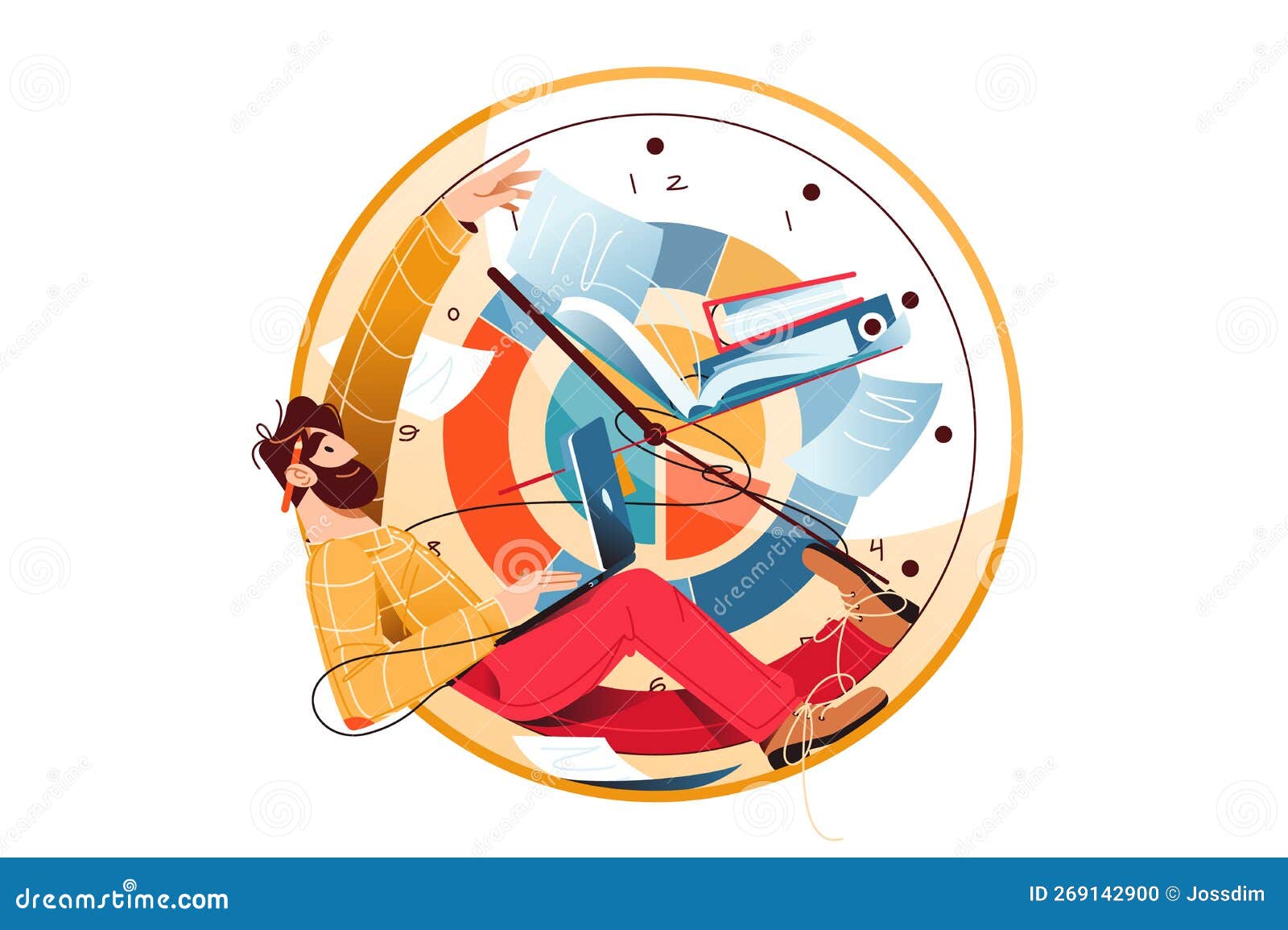 Time Management in a Fast-paced Work Environment Stock Vector ...
