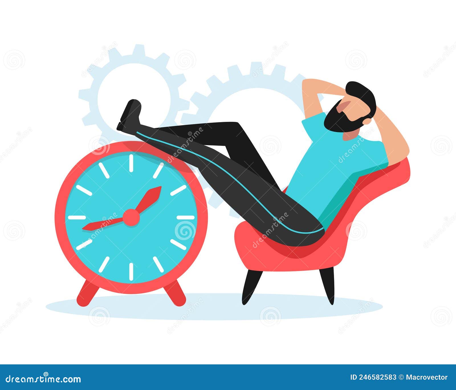 Time Management Gears Composition Stock Vector - Illustration of symbol ...