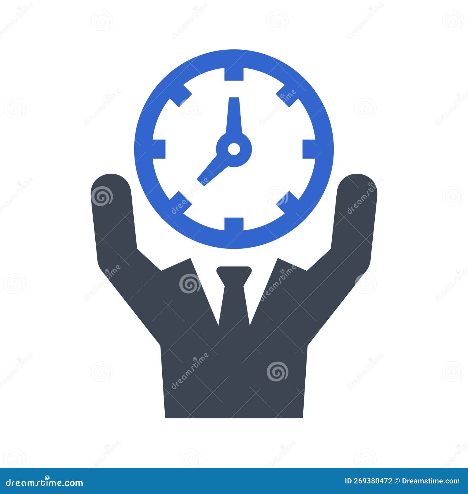Time management icon stock vector. Illustration of productivity - 269380472