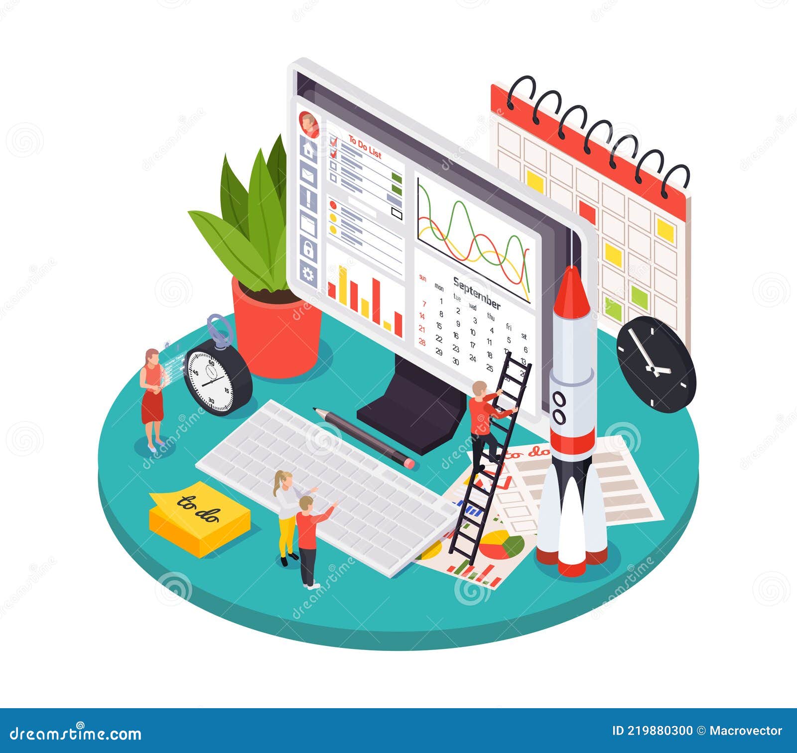 Time Management Icon stock vector. Illustration of business - 219880300