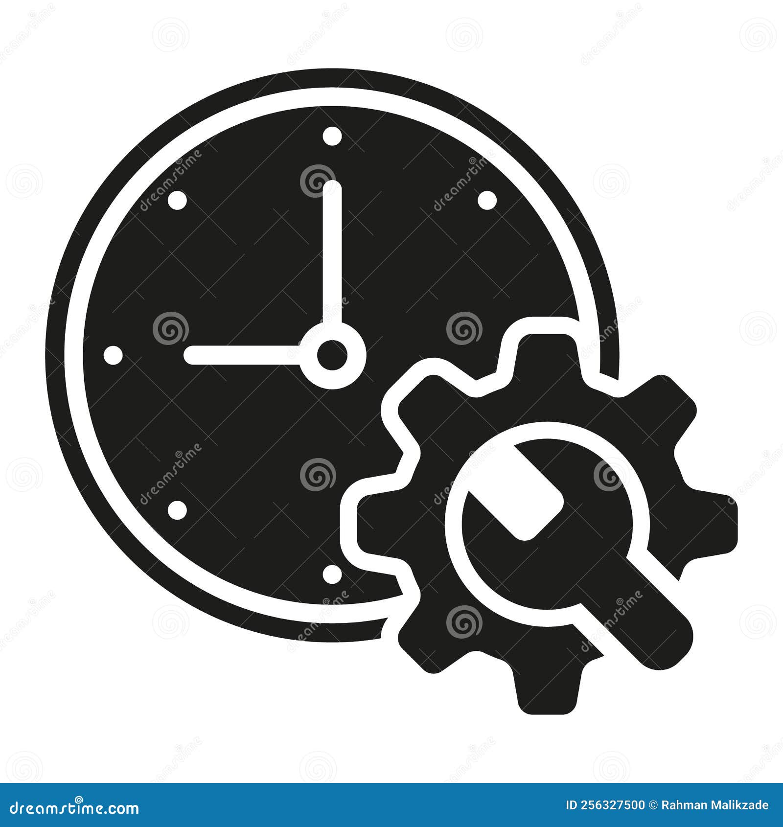 Time Management Icon. Work Process Vector Illustration Stock Vector ...