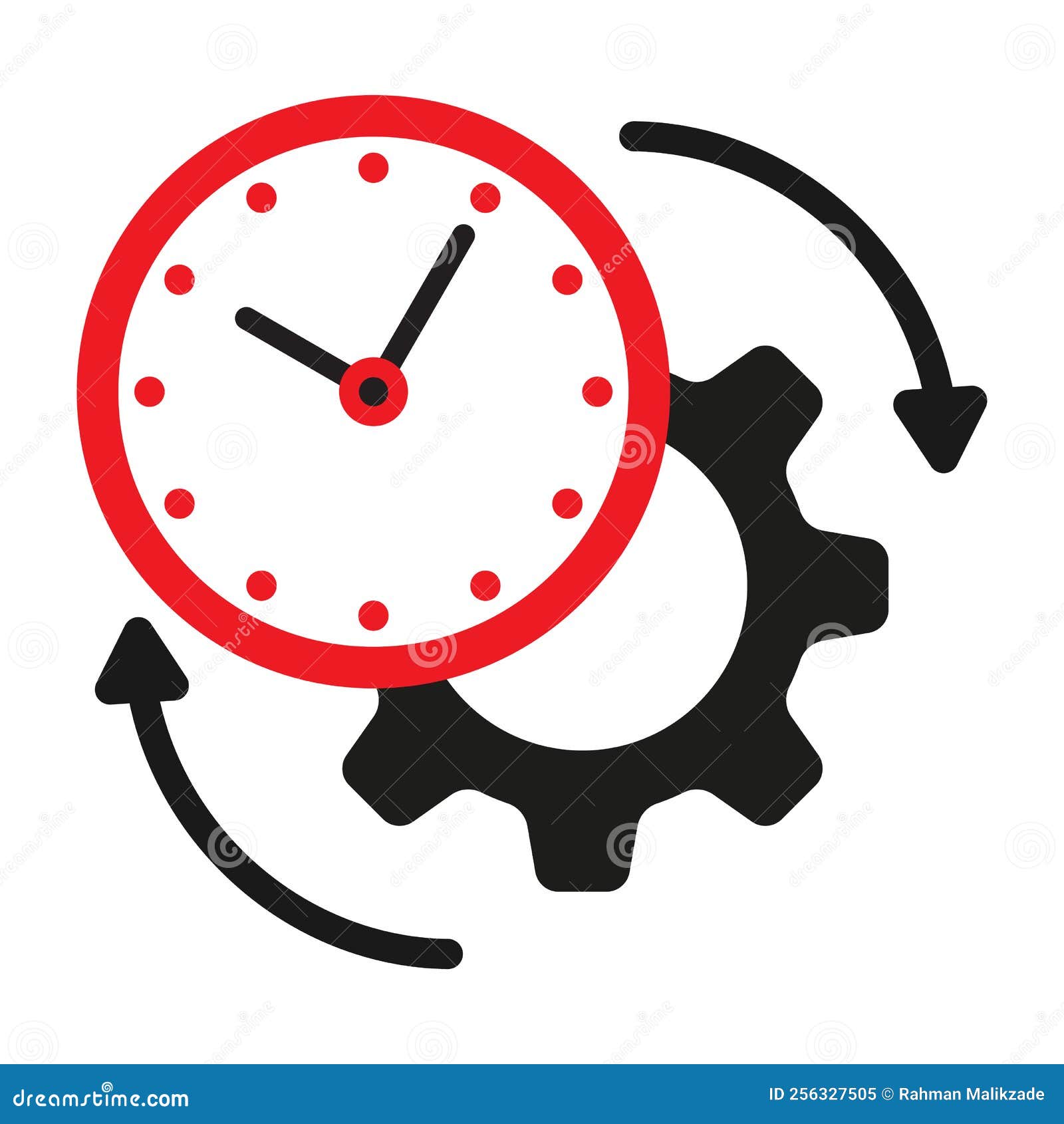 Time Management Icon. Work Process Vector Illustration Stock Vector ...