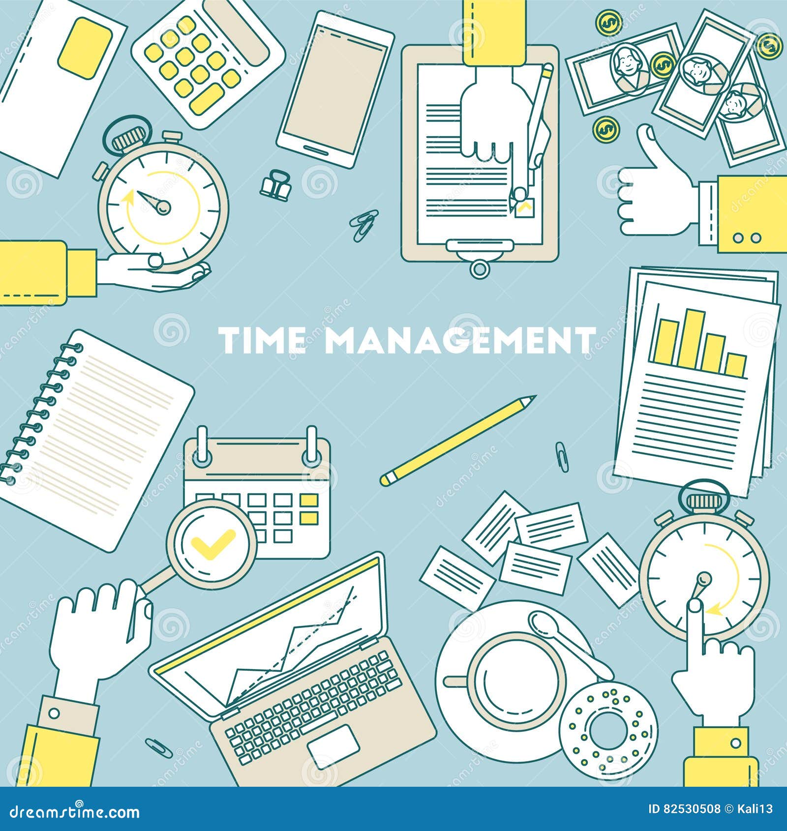 Time Management Illustration Stock Illustration - Illustration of ...