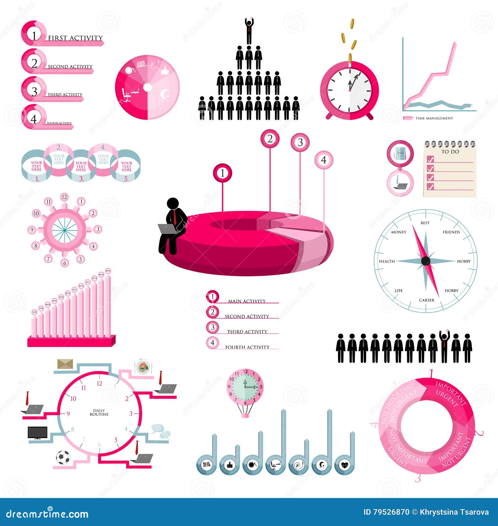 Time Management Infographic Stock Vector - Illustration of design, info ...