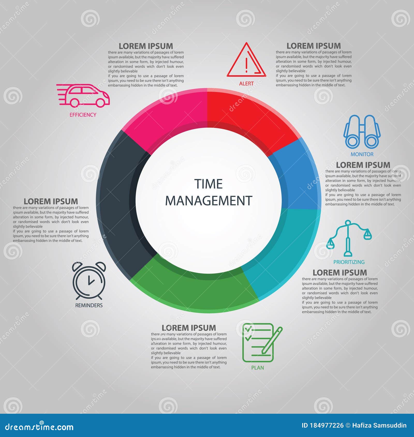 Time Management Infographic. Vector Illustration Decorative Design ...
