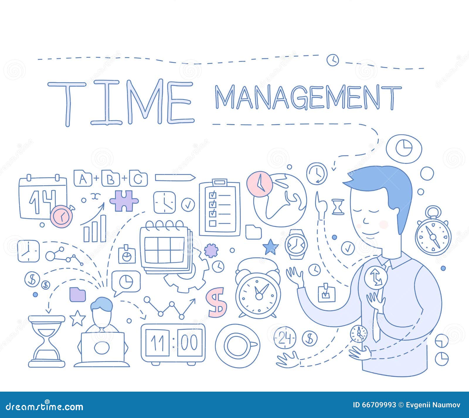 Time Management Infographics. Vector Illustration Stock Vector ...