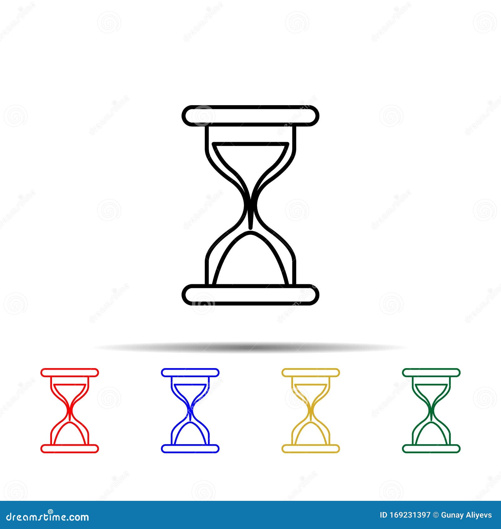 Time Management Multi Color Style Icon. Simple Thin Line, Outline ...