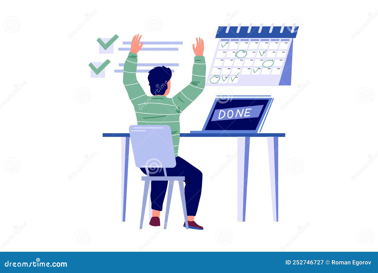 Time Management. People Planning Office Work and Strategy. Tasks ...