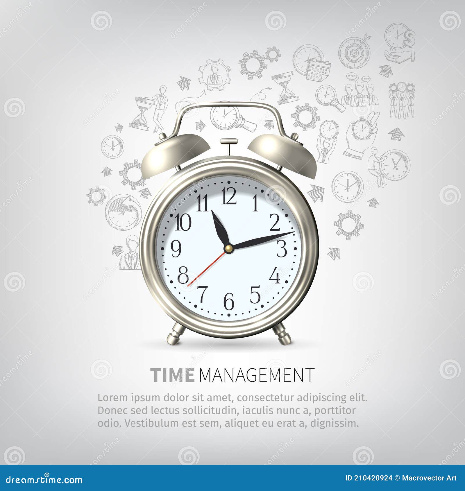 Time Management Poster stock vector. Illustration of management - 210420924