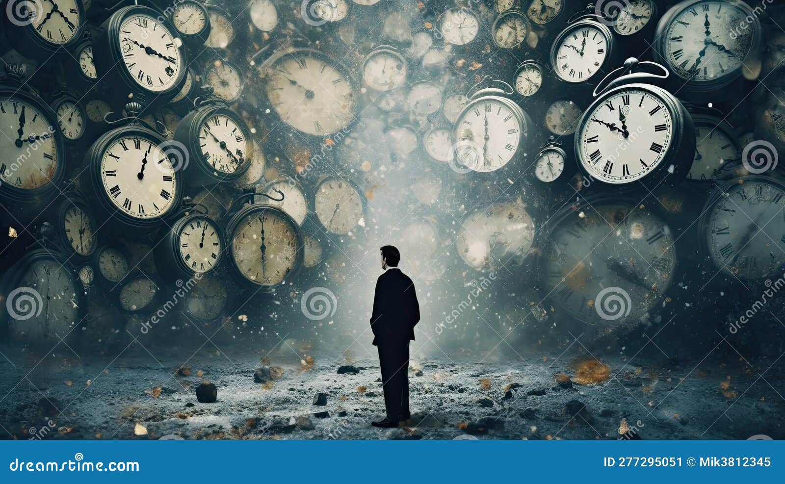 Time Management and Procrastination Concept. Stock Illustration ...