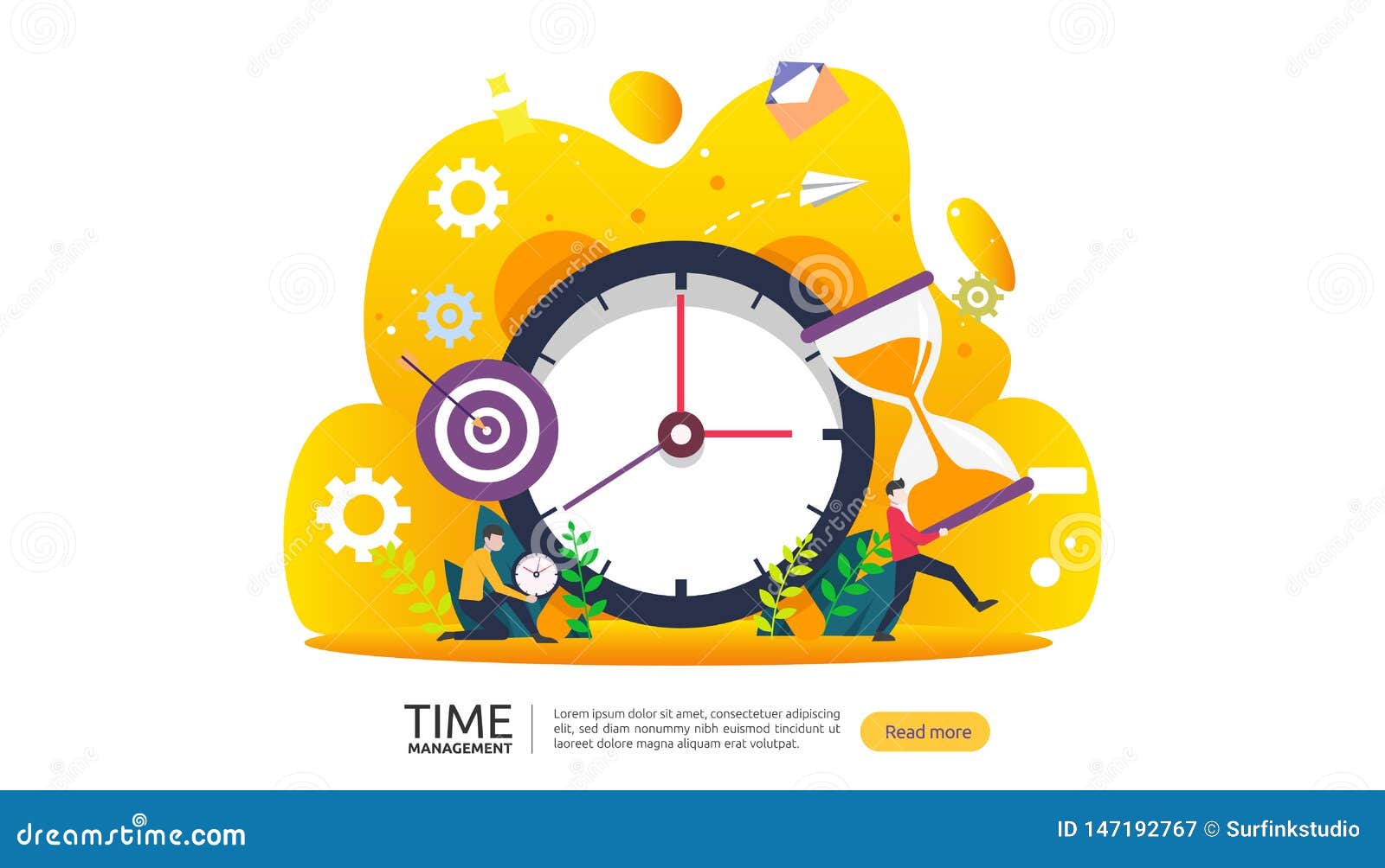 Time Management Illustration Cartoon Vector | CartoonDealer.com #177553099