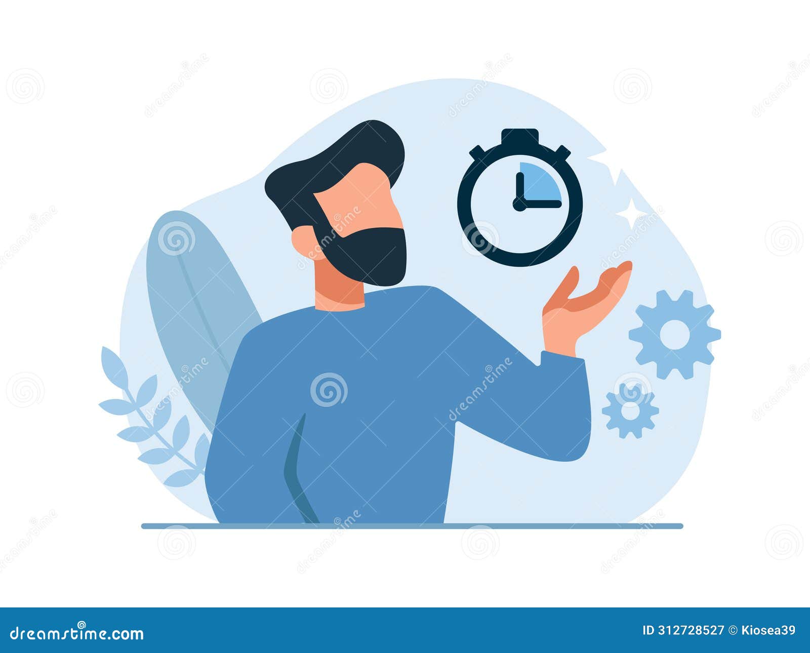 Time Management Productivity Concept Stock Illustration - Illustration ...