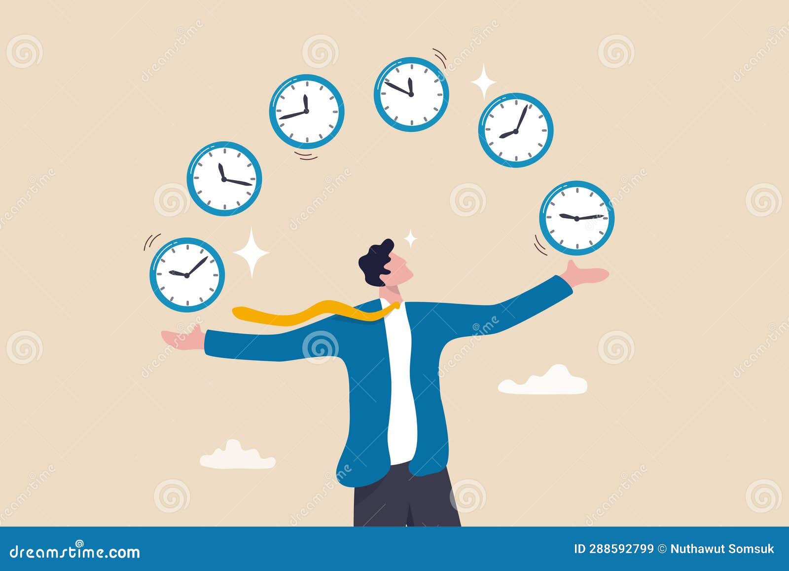 Time Management, Punctuality or Work Deadline, Schedule Plan or ...