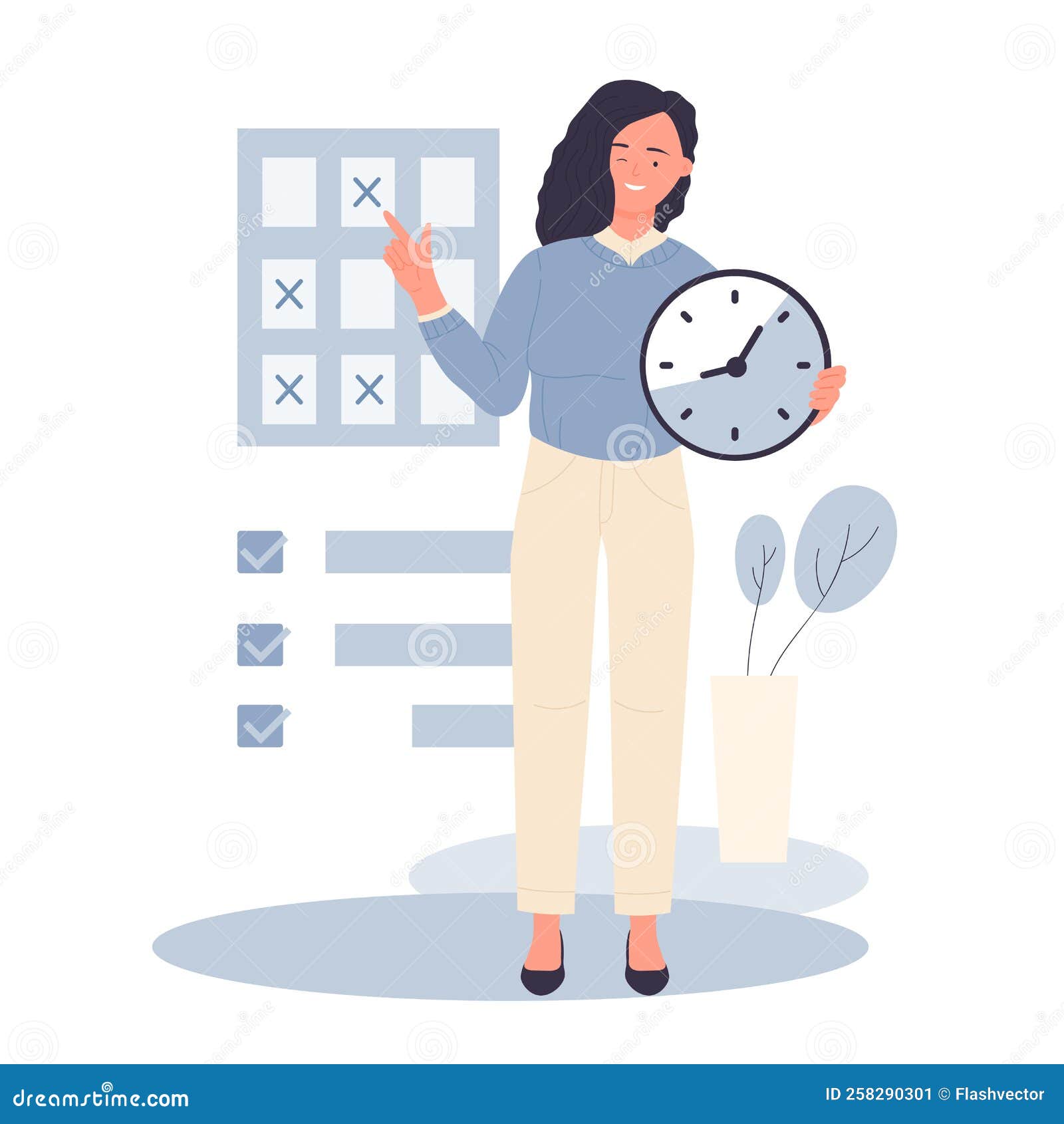 Time management schedule stock vector. Illustration of reminder - 258290301 Time management schedule stock vector. Illustration of reminder - 258290301