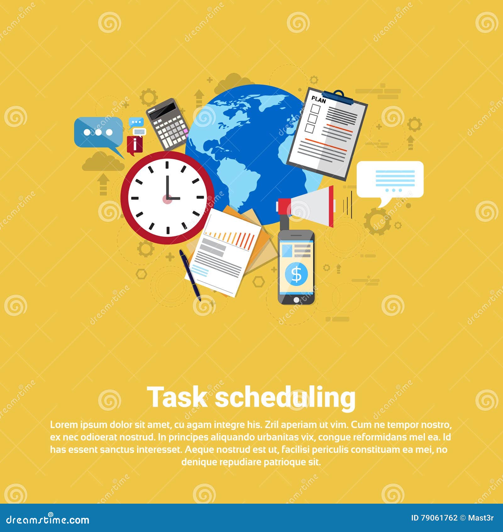 Time Management Scheduling Business Web Banner Stock Vector ...