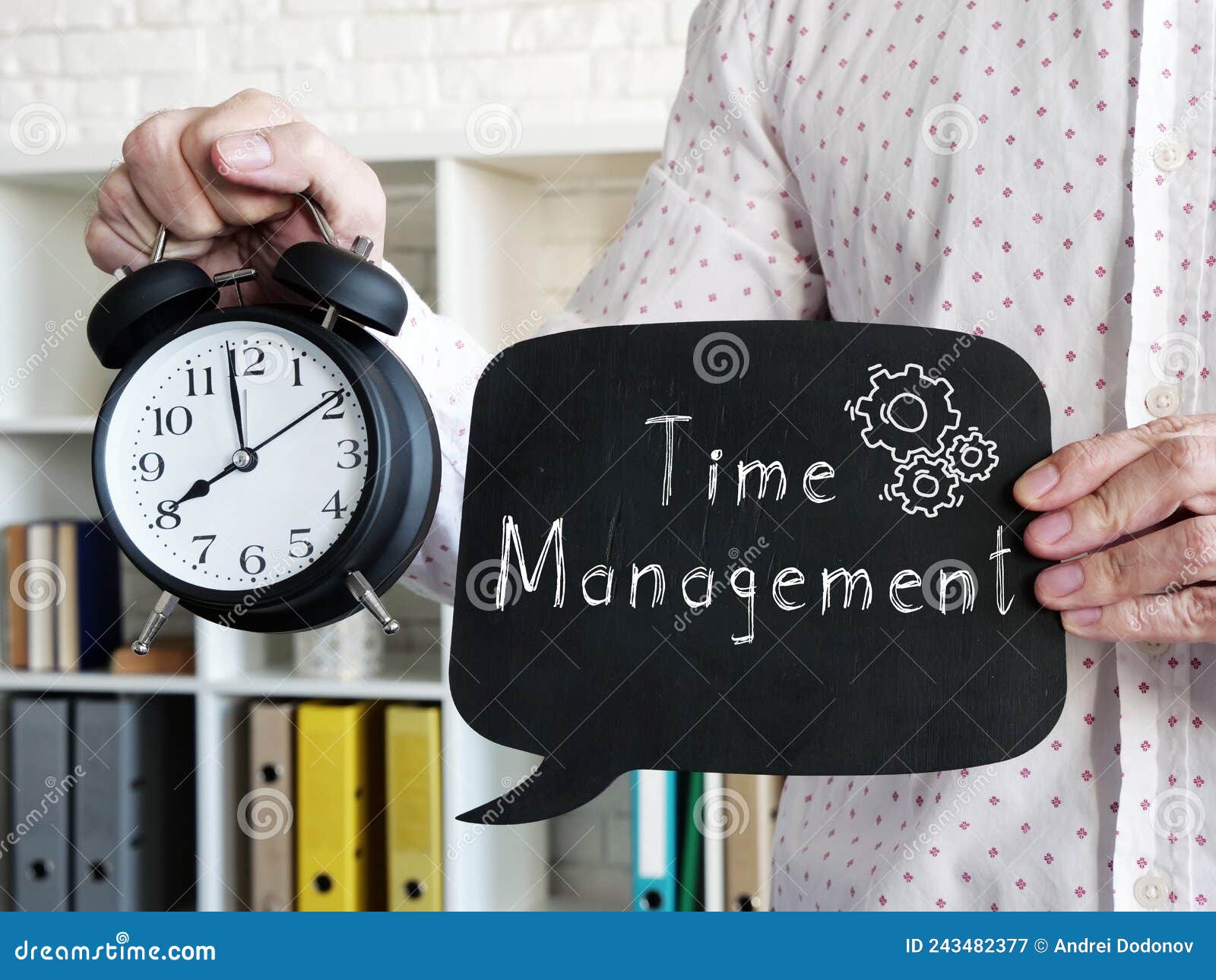 Time Management is Shown on the Photo Using the Text Stock Image ...