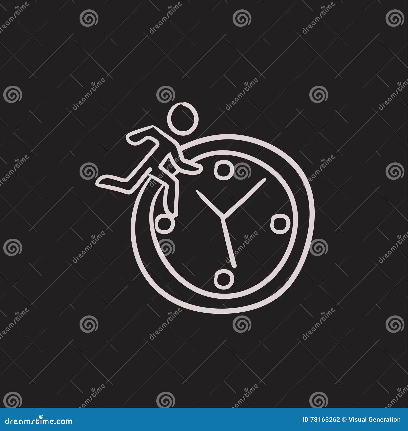 Time Management Sketch Icon. Stock Vector - Illustration of icon ...
