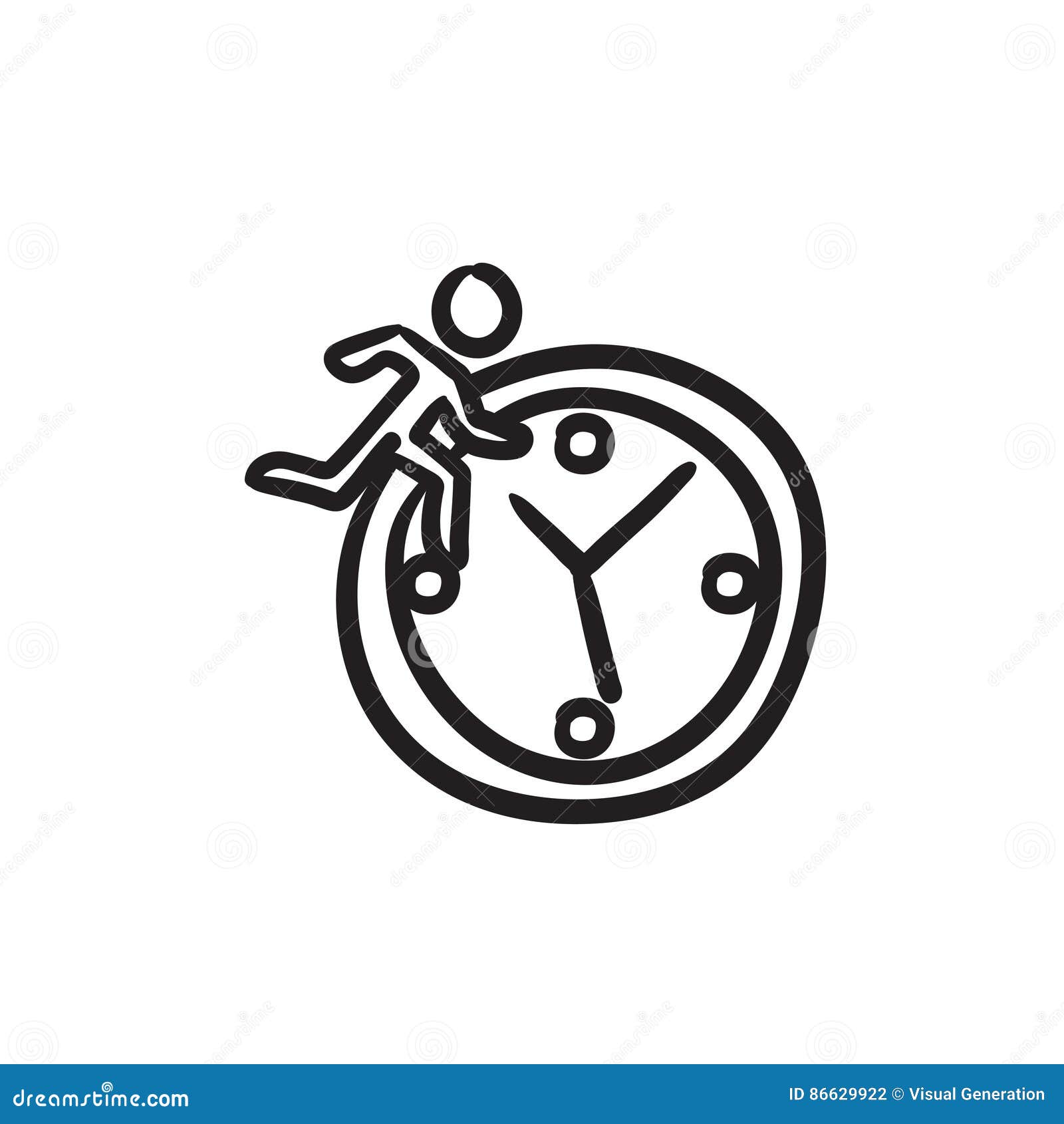 Time Management Sketch Icon. Stock Vector - Illustration of human ...