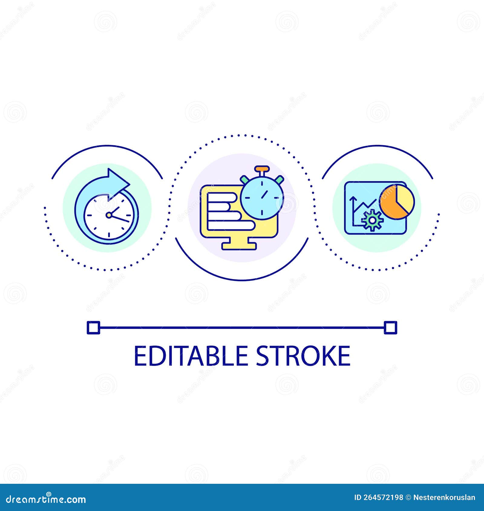 Time Management Software Loop Concept Icon Stock Vector - Illustration ...