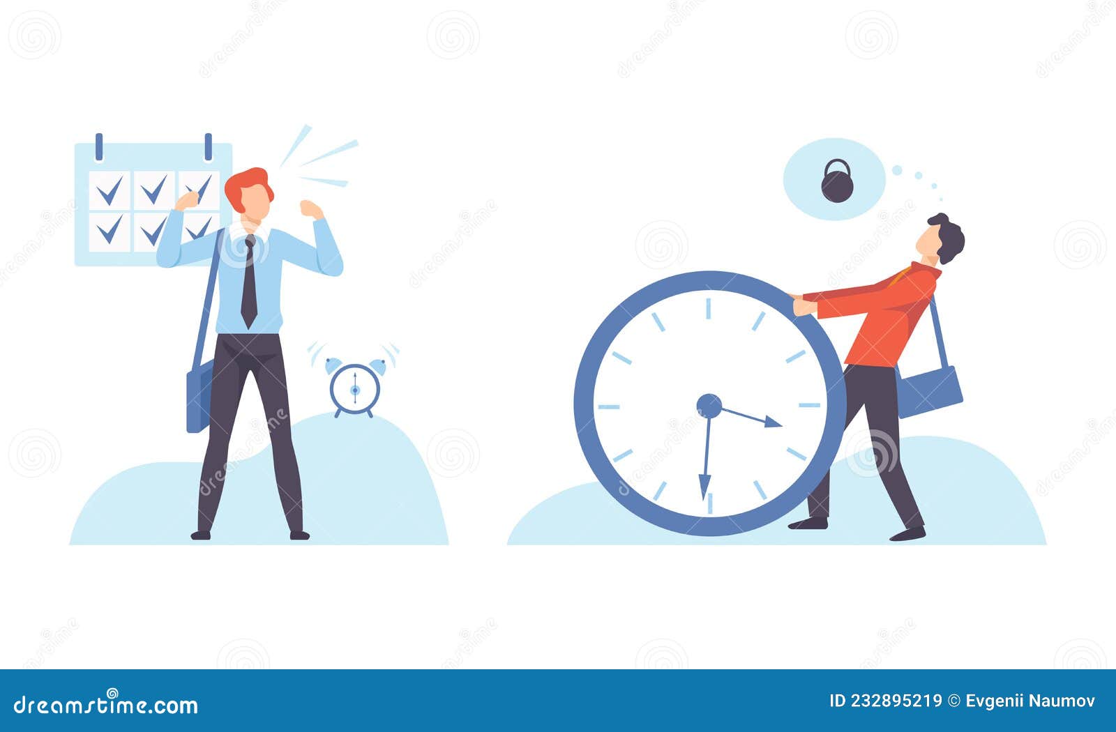 Task Planning, Businessmen Look At Calendar, Time Management ...