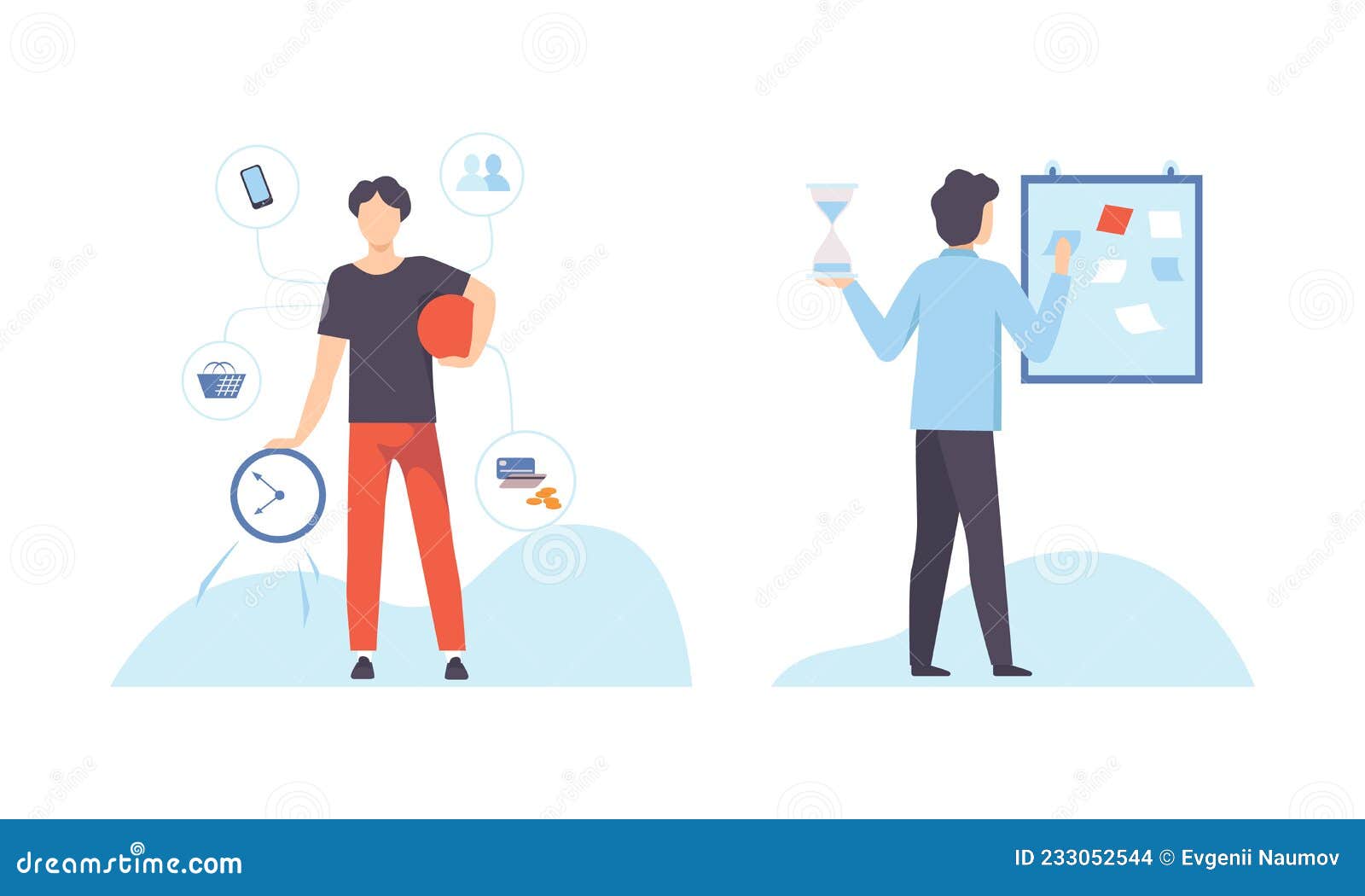 Task Planning, Businessmen Look At Calendar, Time Management ...