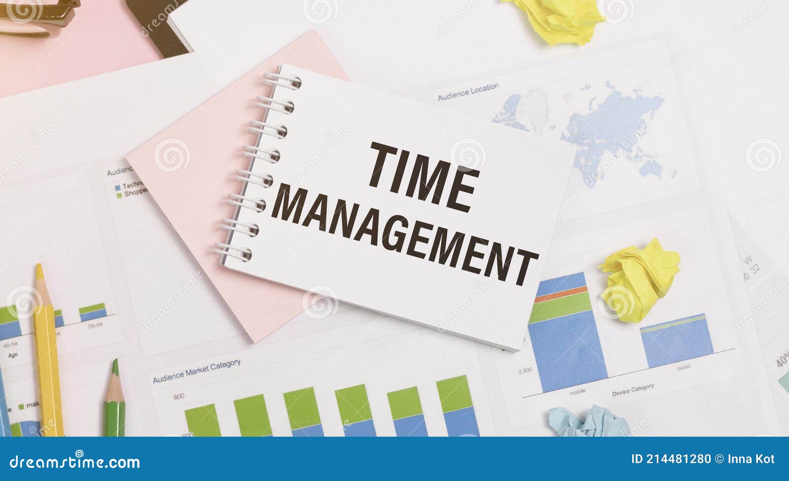 Time Management Text on Notepad Stock Photo - Image of brainstorming ...