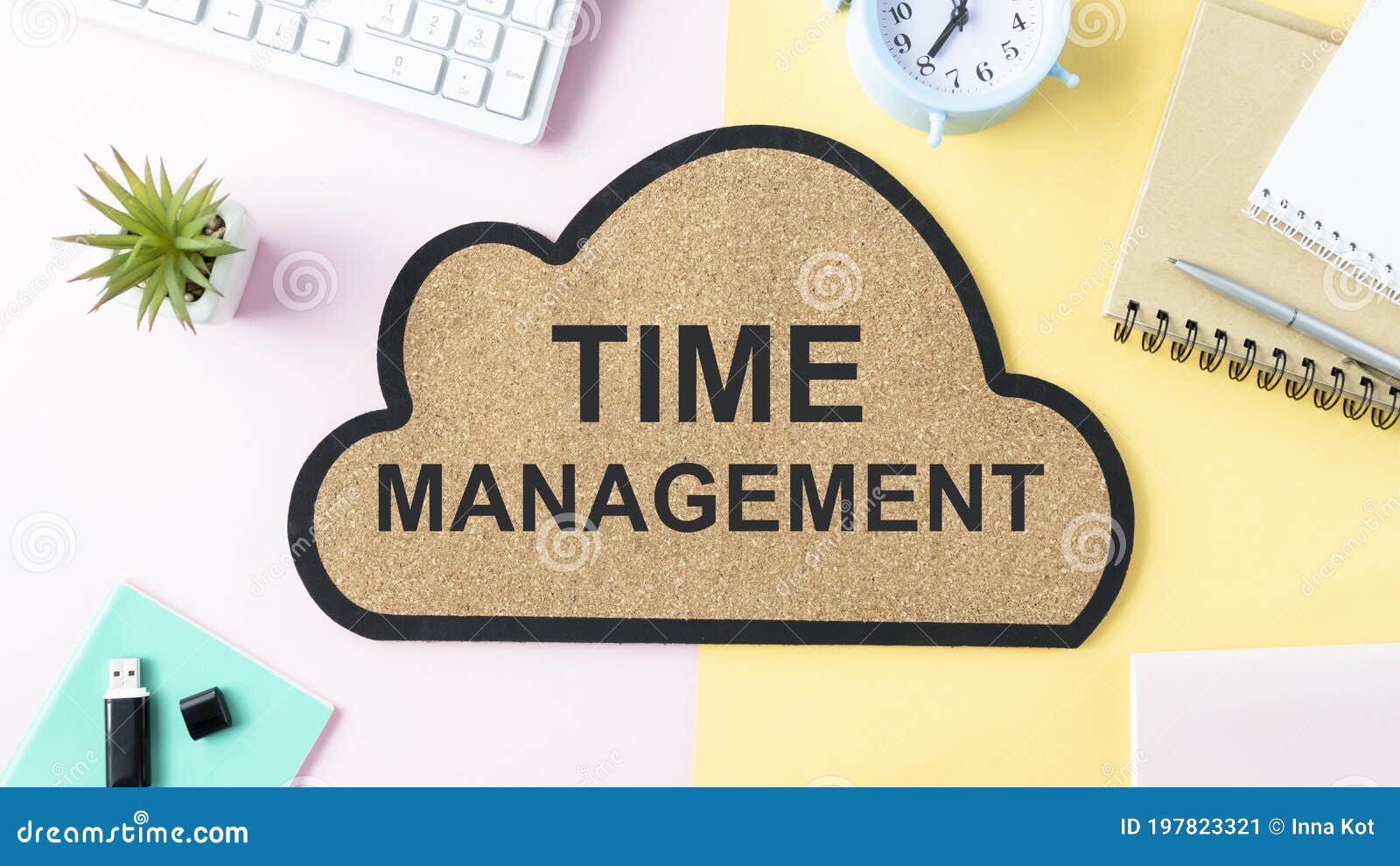 Time Management Text on Table, Business Stock Image - Image of think ...