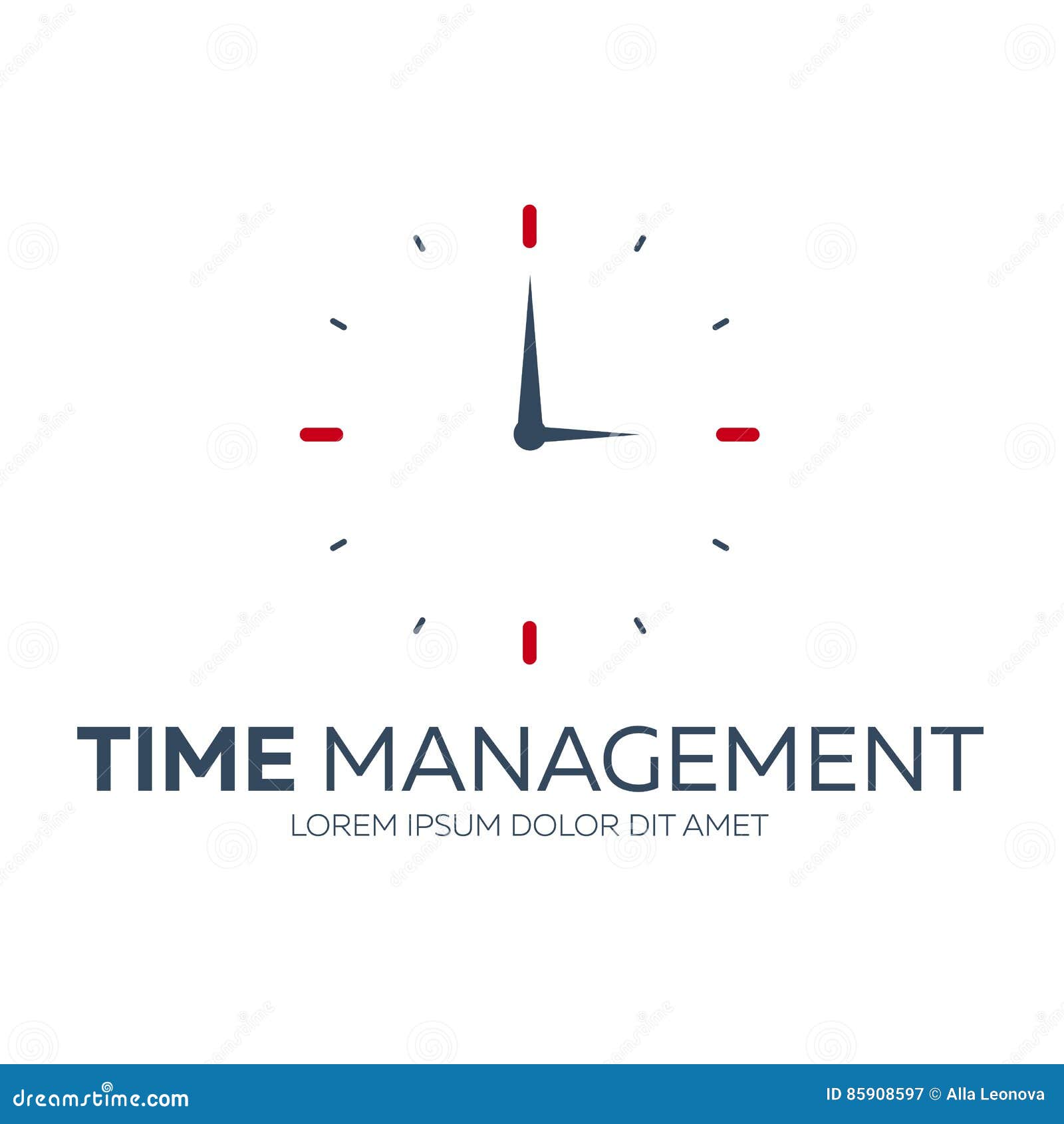 Time Management. Time Logo. Vector Flat Illustration. Stock ...