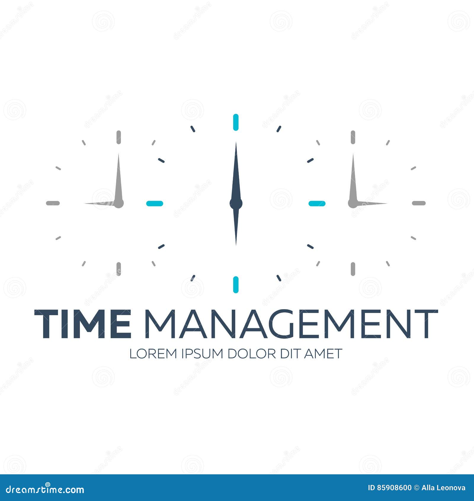 Time Management. Time Logo. Vector Flat Illustration. Stock ...