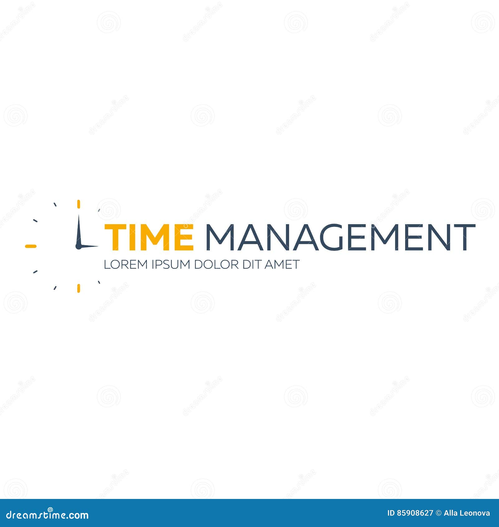 Time Management. Time Logo. Vector Flat Illustration. Stock ...