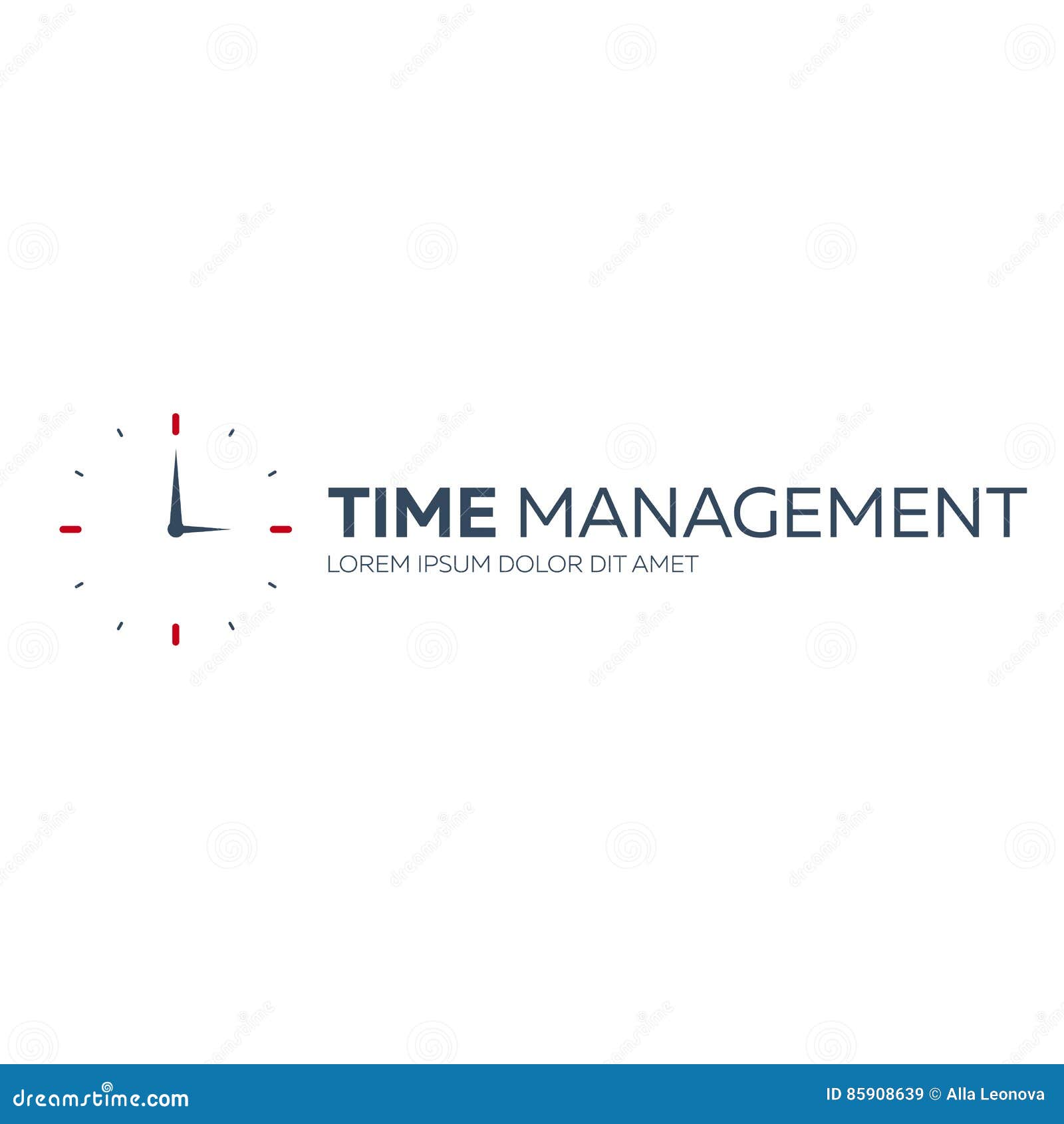 Time Management. Time Logo. Vector Flat Illustration. Stock ...
