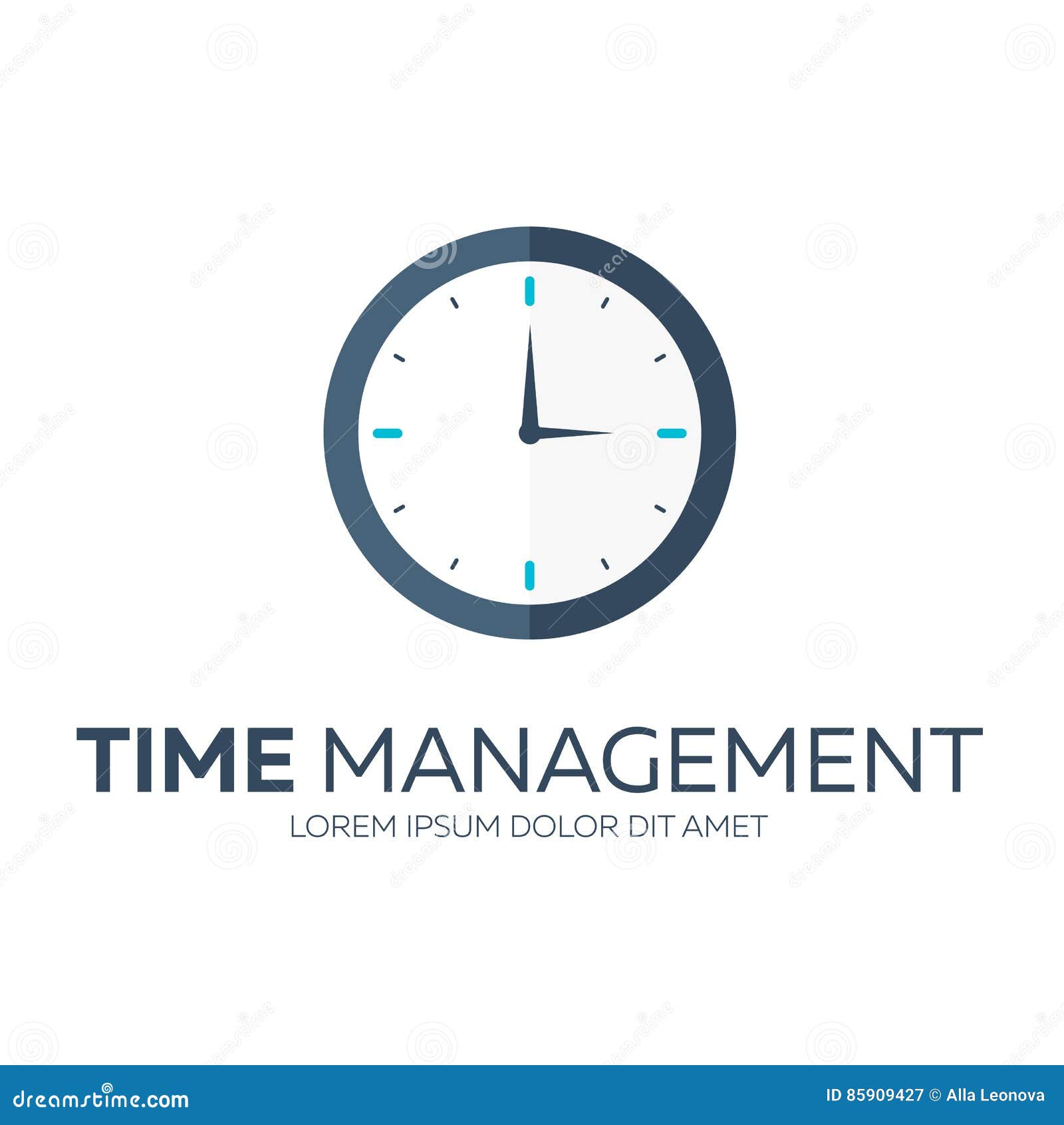Time Management. Time Logo. Vector Flat Illustration. Stock ...