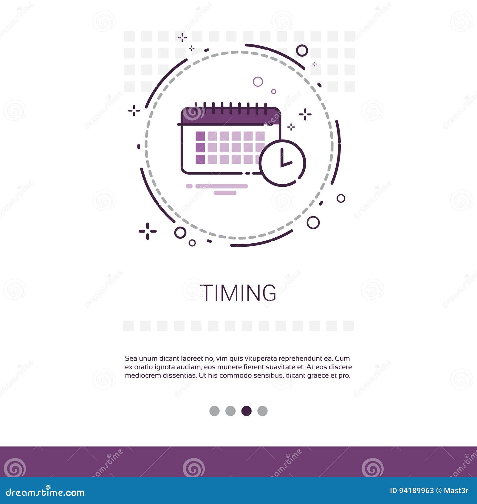 Time Management Timing Events Web Banner with Copy Space Stock Vector ...