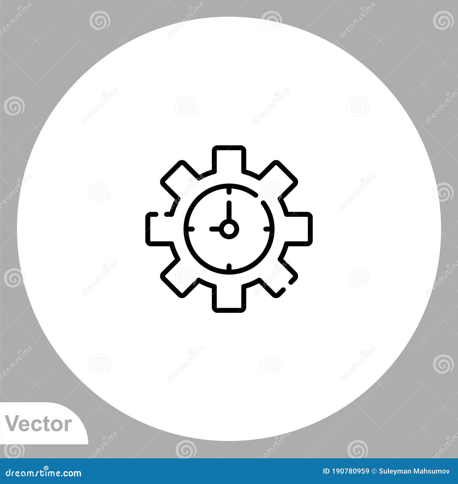 Time Management Vector Icon Sign Symbol Stock Vector - Illustration of ...