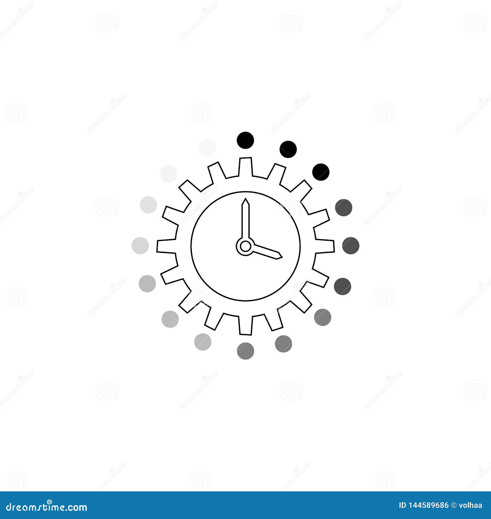 Time Management Vector Icon Stock Vector - Illustration of gear ...