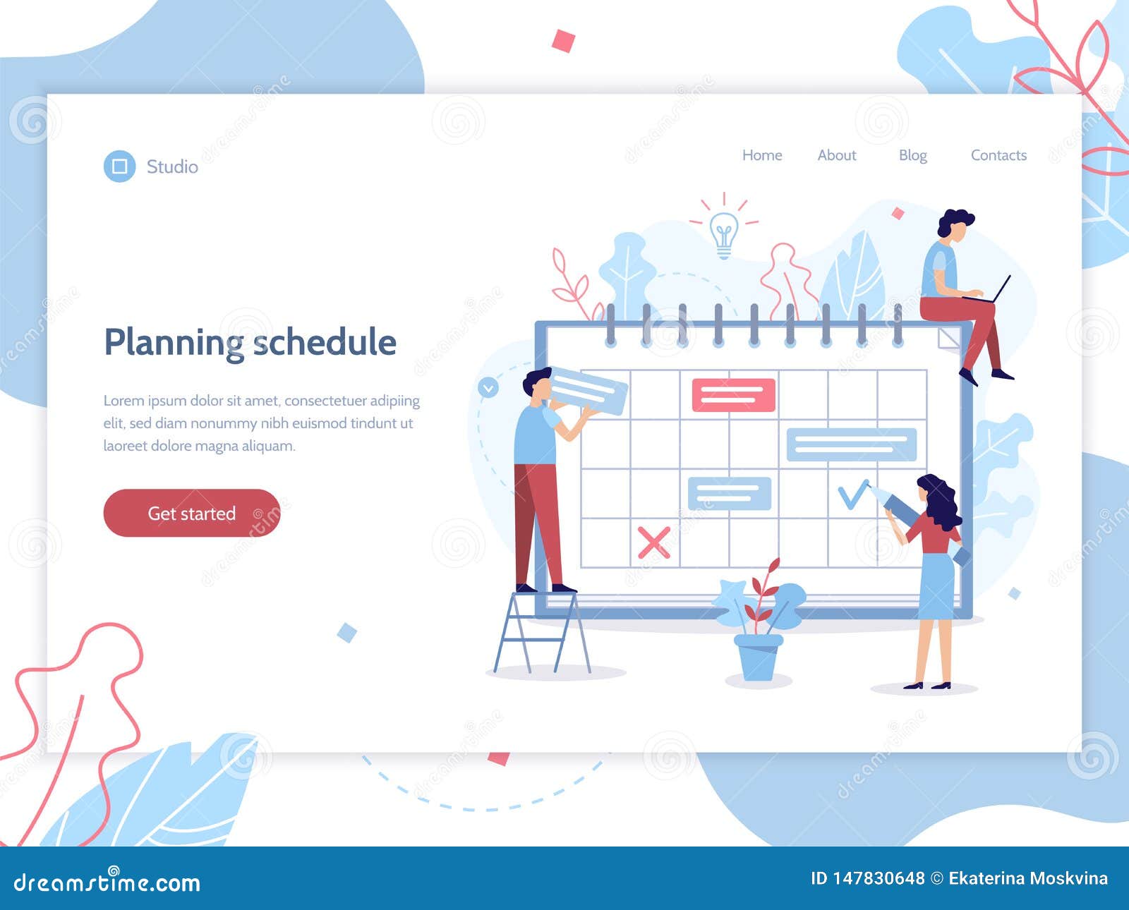 Time management web banner stock vector. Illustration of project ...