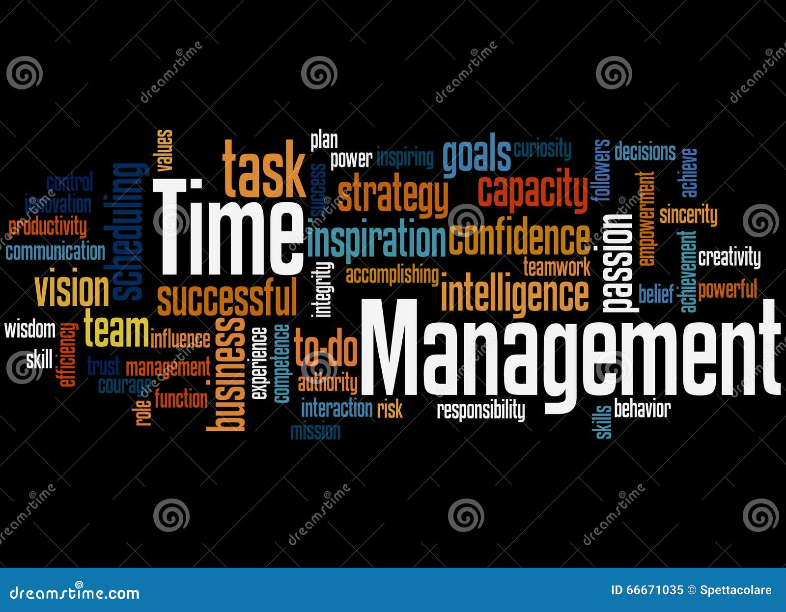 Time Management, Word Cloud Concept 2 Stock Illustration - Illustration ...
