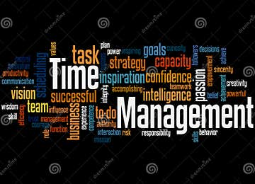 Time Management, Word Cloud Concept 2 Stock Illustration - Illustration ...